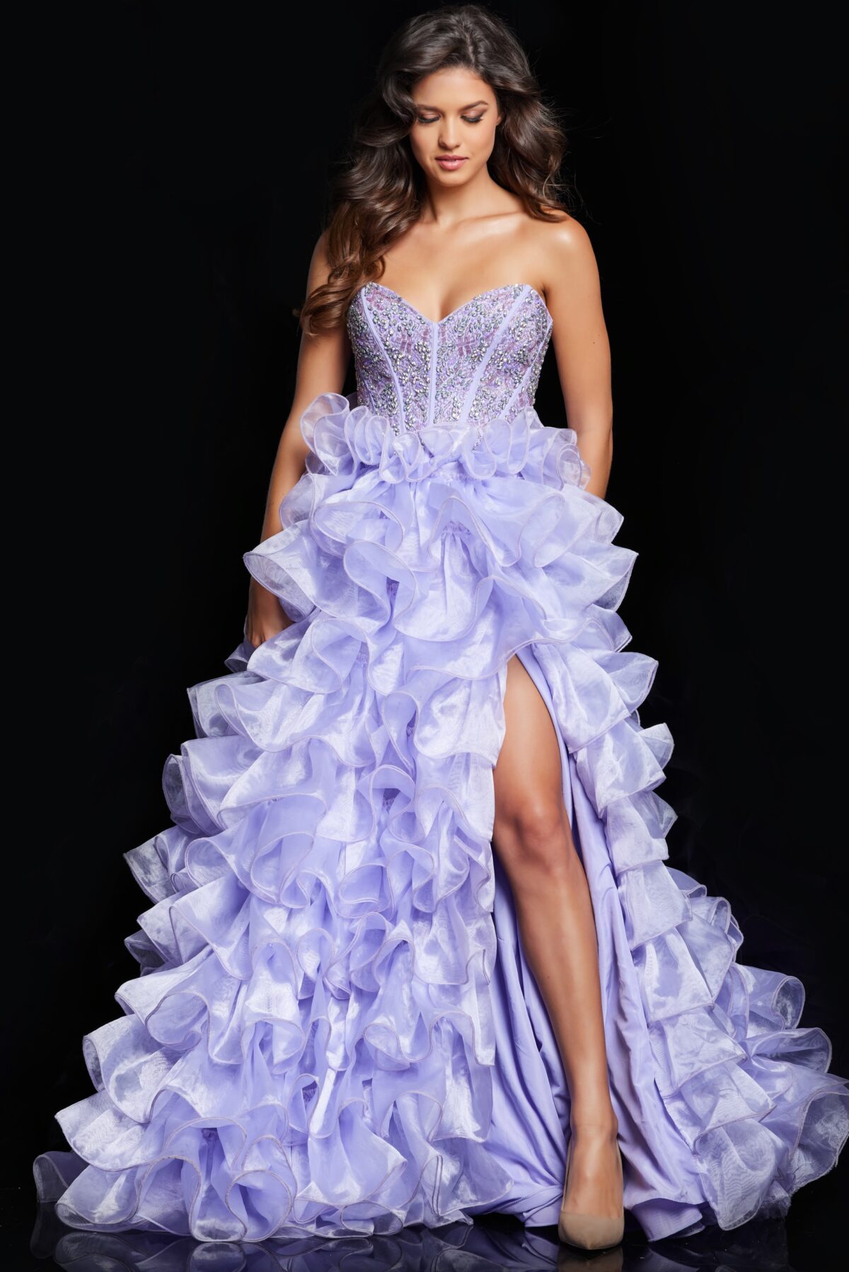 Corset Bodice Lilac Prom Dress 37322 - Jovani