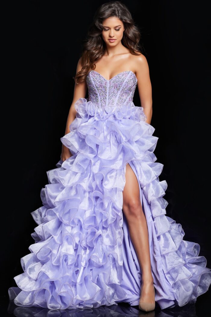 Corset Bodice Lilac Prom Dress 37322 - Jovani