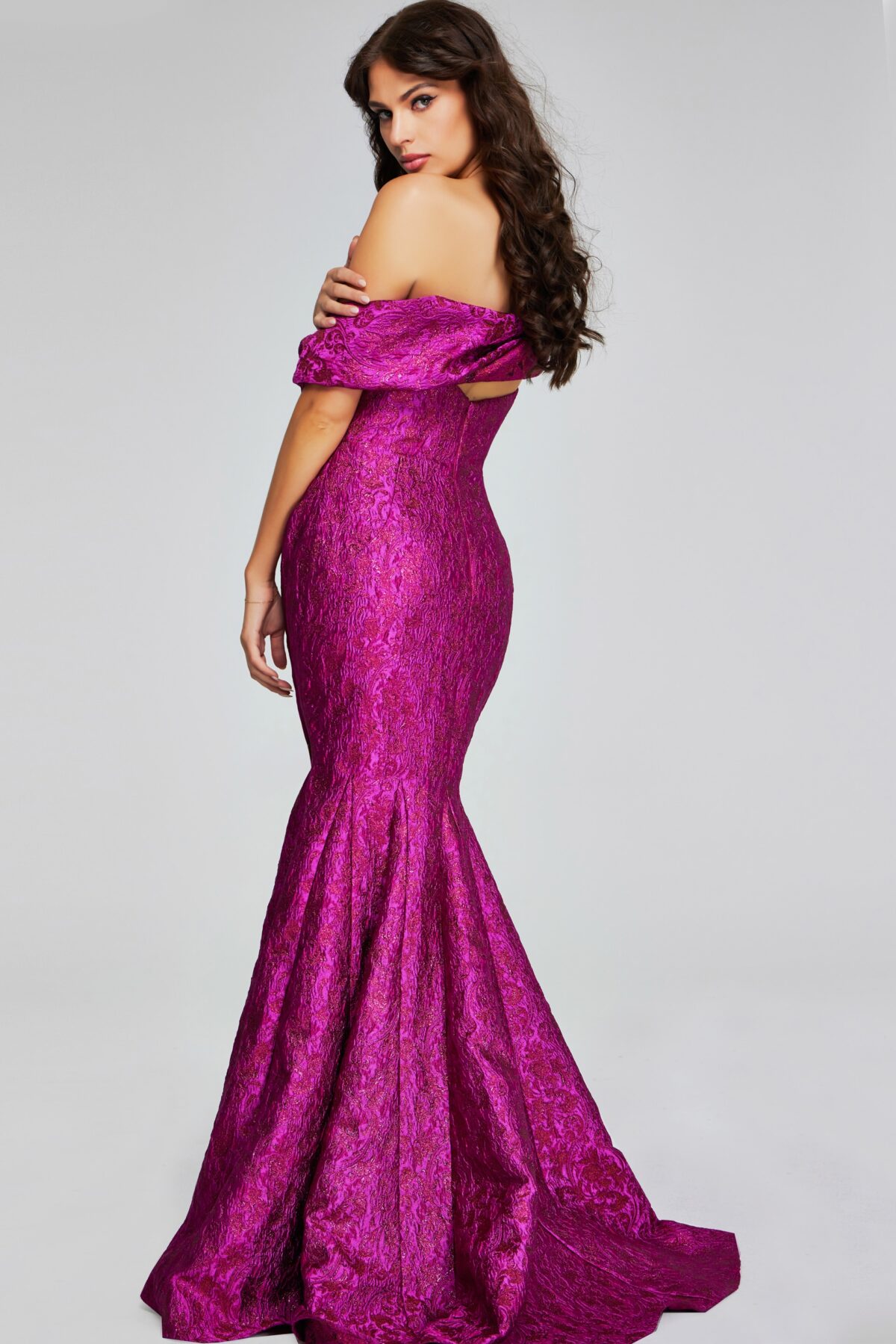 Vibrant Fuchsia Strapless Gown 39114 - Jovani