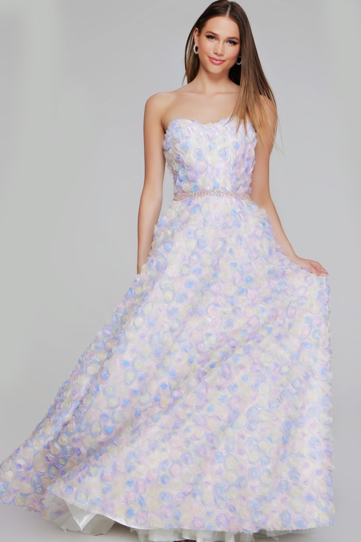 Enchanting Strapless Pastel Gown K05939 - Jovani