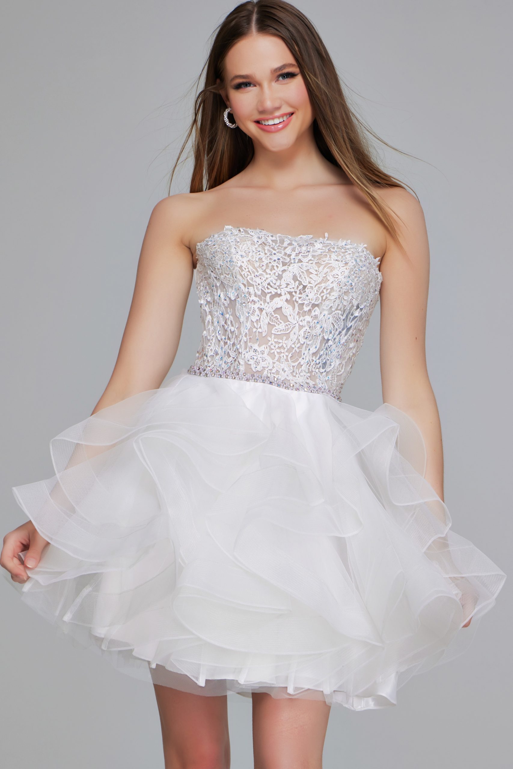 Fit And Flare Floral Appliques K02564 Jovani 7790